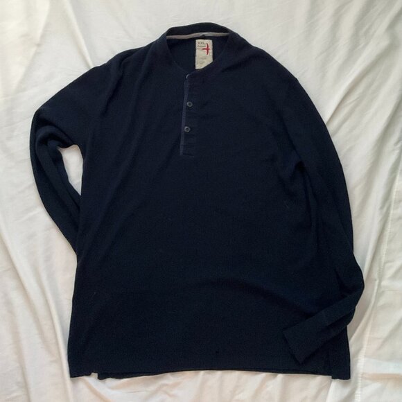 Relwen | Sweaters | Mens Navy Henley | Poshmark